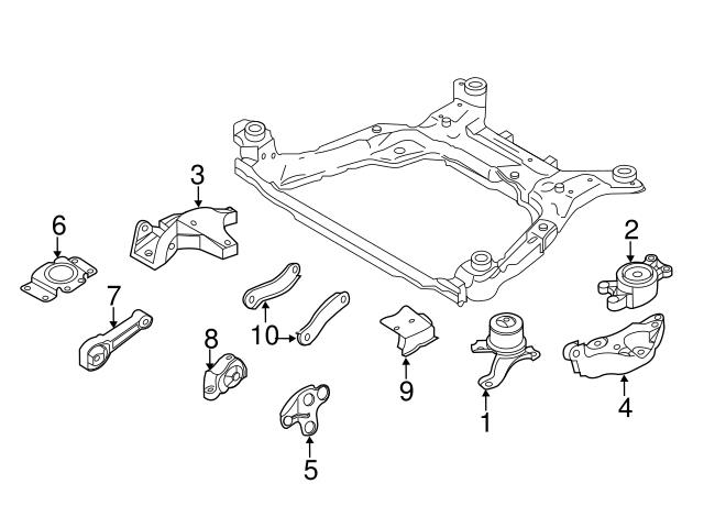 Genuine Volvo 31316877 Engine Mount; Left - Volvo | 31277657