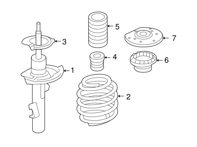 Genuine Volvo 31317810 Strut Assembly; Front Left - Volvo