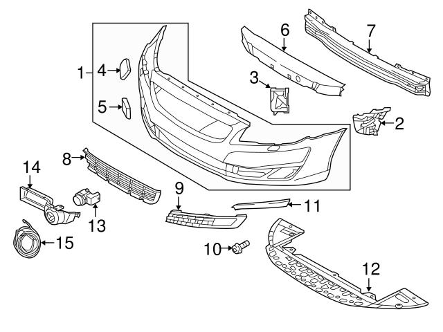 Genuine Volvo 31323798 Grille Cover; Left - Volvo