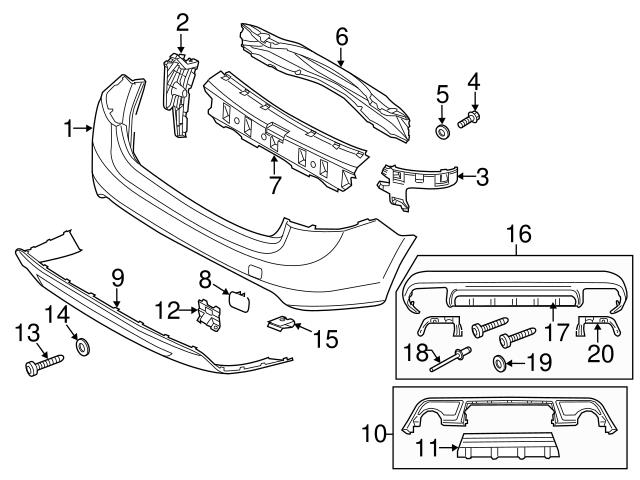 Genuine Volvo 31323837 Bumper Cover Bracket; Left - Volvo