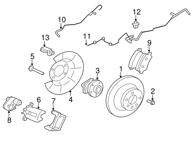 Genuine Volvo 31329968 Wheel Bearing and Hub Assembly; Left Rear, Right ...