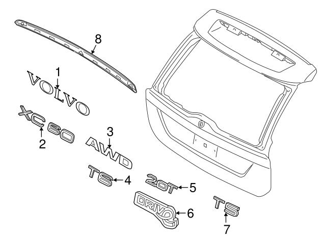 Genuine Volvo 31333640 Hatch Emblem - Volvo