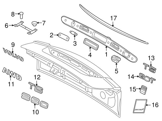 Genuine Volvo 31333650 Hatch Emblem - Volvo | 31333136