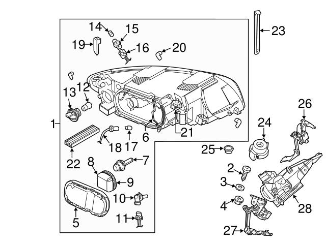 Volvo 244 - Headlight Assembly Parts