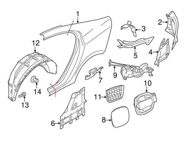 Genuine Volvo 31335707 Fuel Filler Housing - Volvo | 31278154