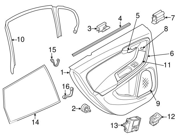 Genuine Volvo 31335854 Door Window Belt Weather Strip; Left - Volvo ...