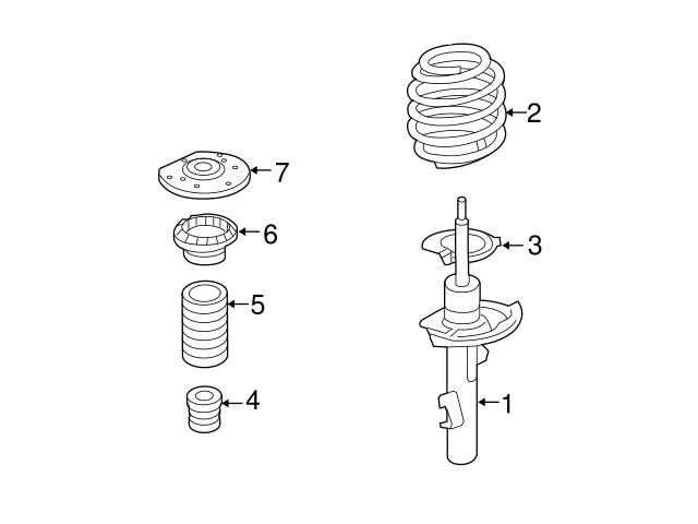 Genuine Volvo 31340477 Strut Assembly; Front Right - Volvo | 31277627