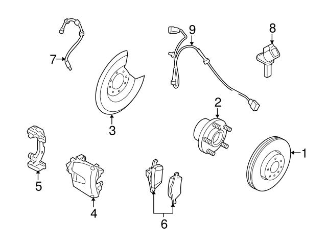 Genuine Volvo 31340604 Wheel Bearing and Hub Assembly; Left Front ...