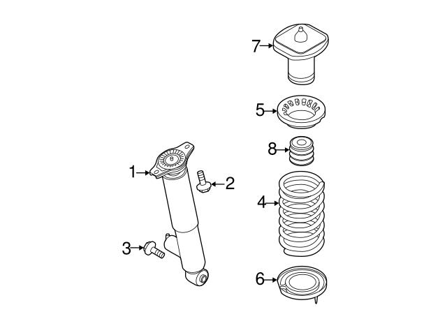 Genuine Volvo 31340697 Shock Absorber; Rear Left or Right - Volvo ...