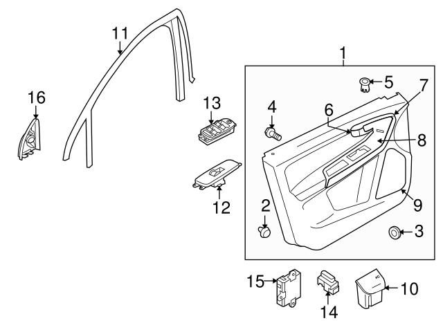 Genuine Volvo 31343099 Door Lock Switch; Left - Volvo