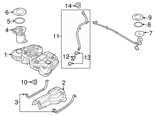 Genuine Volvo 31355024 Fuel Tank Filler Neck; Lower - Volvo | 31273773