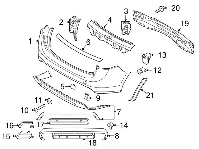 Genuine Volvo 31359775 Exhaust Heat Shield Bracket; Left - Volvo