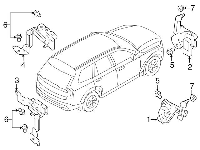 Genuine Volvo 31360328 Headlight Level Sensor; Front Left - Volvo