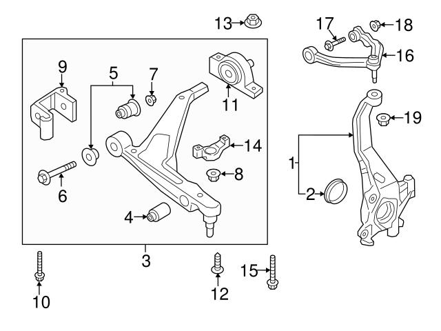 Genuine Volvo 31360630 Control Arm; Front Left Upper - Volvo