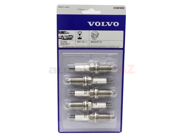Genuine Volvo 31361653 Spark Plug; Pack of 5 - Volvo