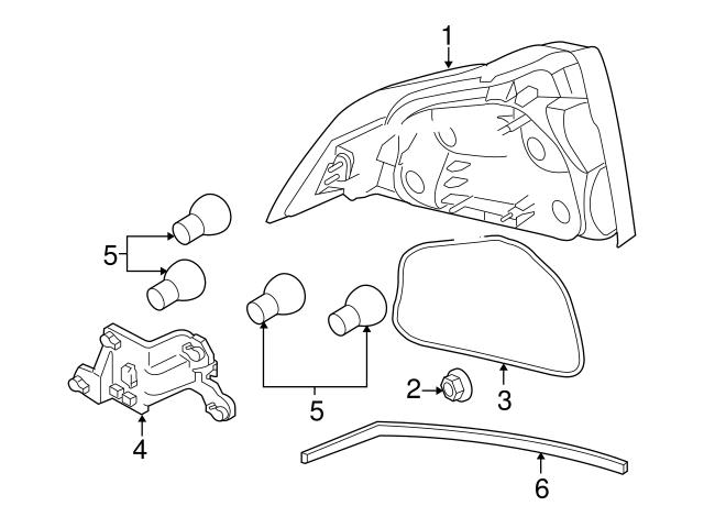 Genuine Volvo 31364291 Tail Light Assembly; Left - Volvo