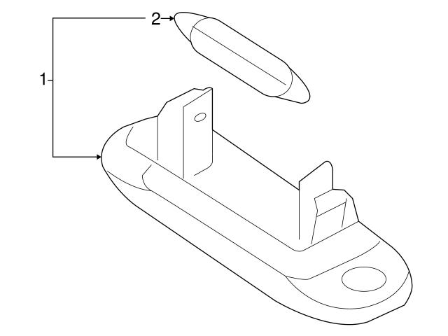 Genuine Volvo 31365548 License Lamp Assembly; Left, Right - Volvo