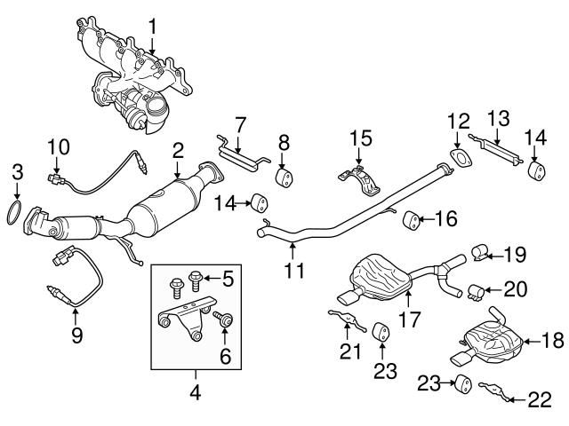 Genuine Volvo 31367596 Exhaust System Hanger Bracket; Front - Volvo ...