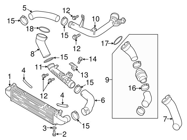 Genuine Volvo 31370994 Turbocharger Intercooler Tube Seal - Volvo