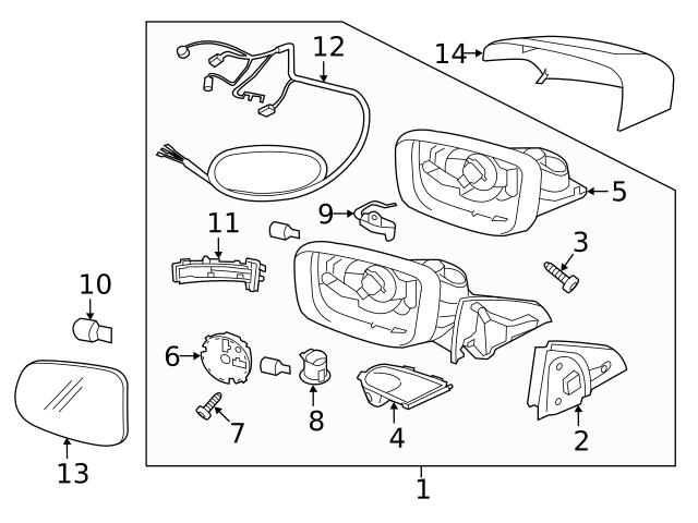Genuine Volvo 31371878 Turn Signal Light Assembly; Left - Volvo