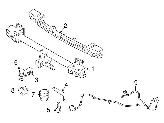 Genuine Volvo 31373545 Trailer Hitch Ball Mount - Volvo