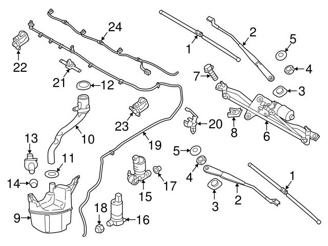 Genuine Volvo 31378704 Windshield Washer Nozzle; Left - Volvo