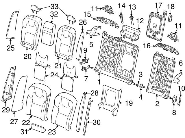 Genuine Volvo 31379169 Seat Back Lock; Left, Right - Volvo