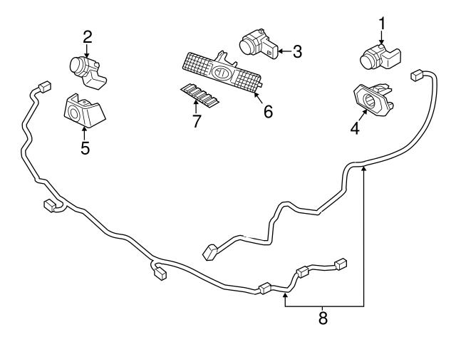 Genuine Volvo 31381657 Parking Aid Sensor; Outer, Front - Volvo