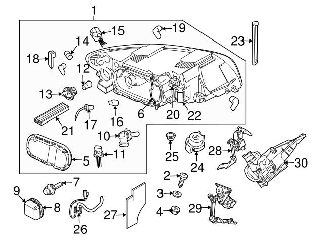 Genuine Volvo 31383191 Headlight Assembly; Left - Volvo | 31283229