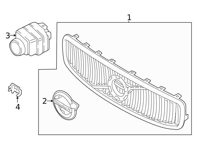 Genuine Volvo 31383515 Grille - Volvo