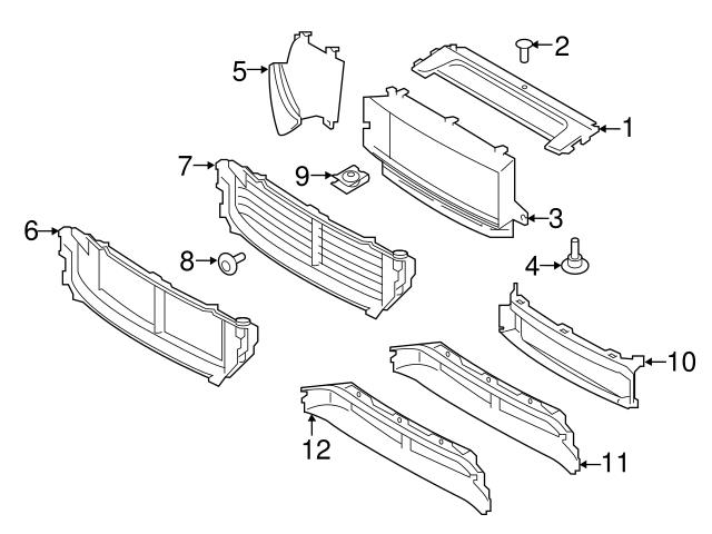 Genuine Volvo 31383717 Radiator Support Air Deflector - Volvo