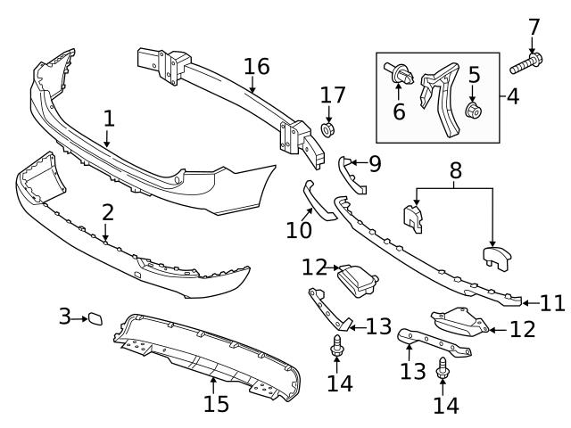 Genuine Volvo 31383838 Bumper Cover Heat Shield Bracket; Right - Volvo