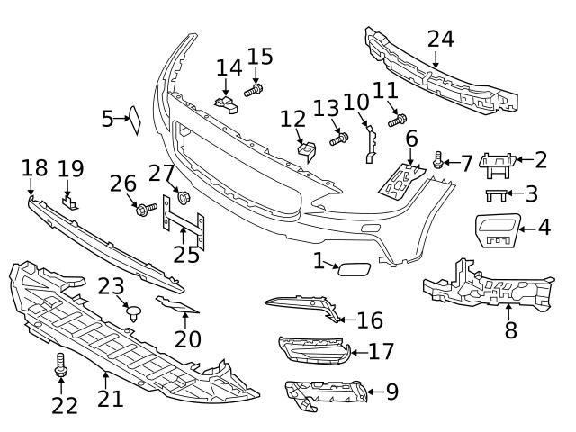 Genuine Volvo 31383907 Grille Bracket; Left - Volvo