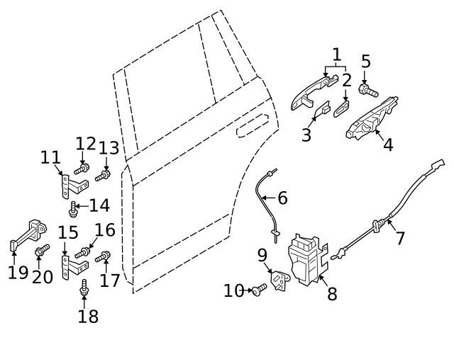 Genuine Volvo 31385858 Door Check/Stop; Left, Right - Volvo