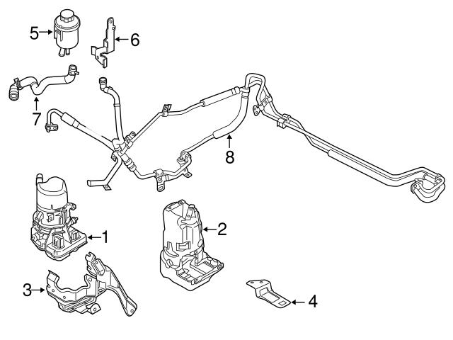 Genuine Volvo 31387522 Power Steering Pressure Hose - Volvo