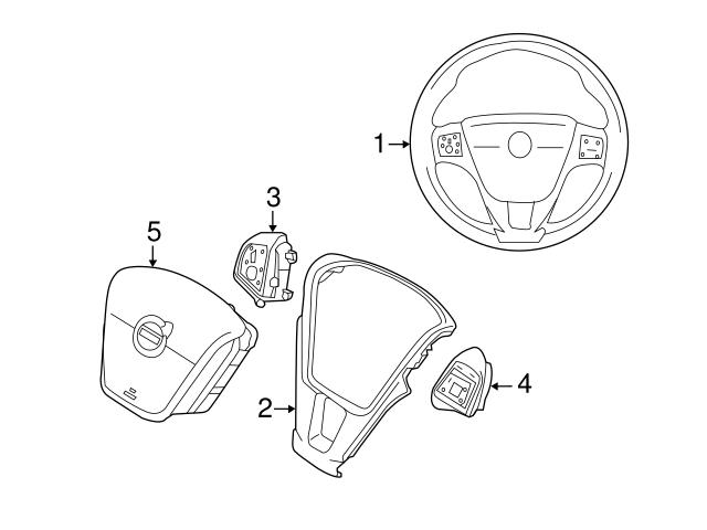 Genuine Volvo 31390459 Steering Wheel Trim - Volvo | 31250594 31377480 ...