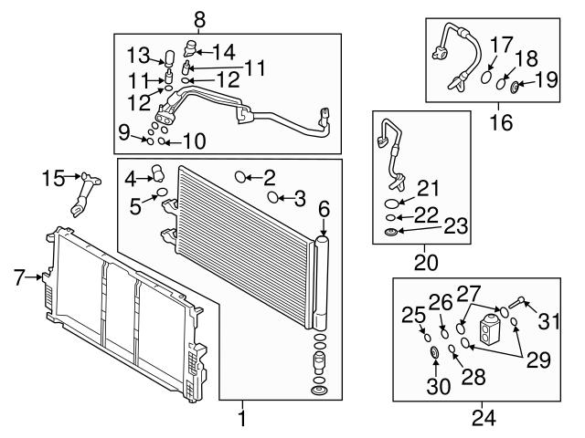 Genuine Volvo 31390897 A/C Refrigerant Liquid Hose; Front - Volvo