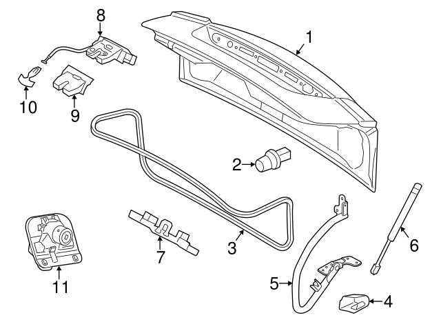Genuine Volvo 31391243 Deck Lid Latch Cover - Volvo | 8679504