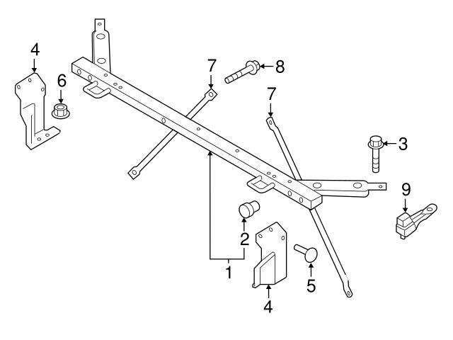 Genuine Volvo 31391623 Bumper Impact Bar Bracket; Left - Volvo