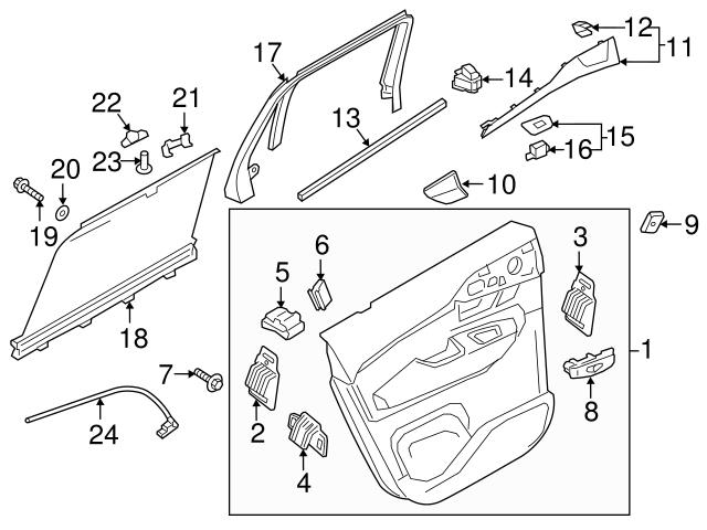 Genuine Volvo 31393423 Door Trim Molding; Rear Right - Volvo
