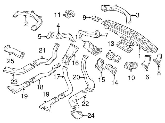 Genuine Volvo 31393994 Dashboard Air Vent; Left Outer - Volvo