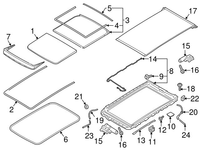Genuine Volvo 31395521 Sunroof Wiring Harness - Volvo