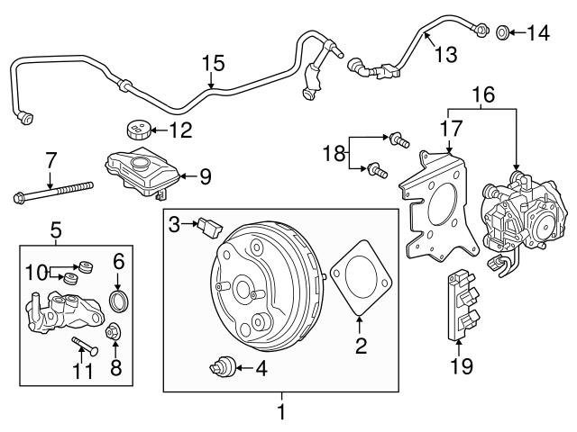 Genuine Volvo 31400325 Power Brake Booster Sensor; Upper - Volvo