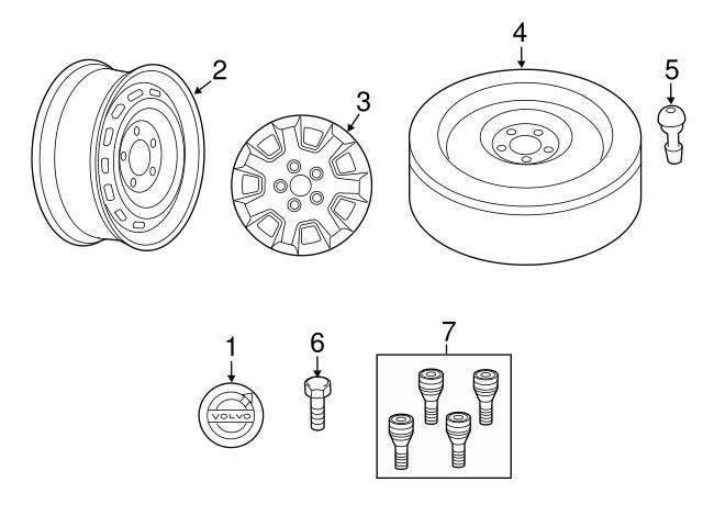 Genuine Volvo 31400453 Wheel Cap - Volvo | 31373763