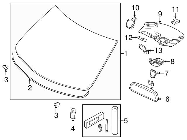 Genuine Volvo 31402937 Interior Rear View Mirror Cover - Volvo