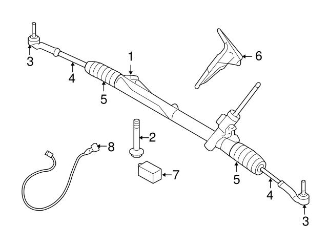 Genuine Volvo 31406473 Rack & Pinion Boot Kit; Left, Right - Volvo ...