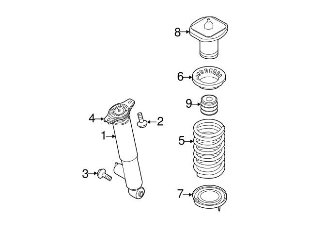 Genuine Volvo 31408033 Shock Absorber; Rear - Volvo