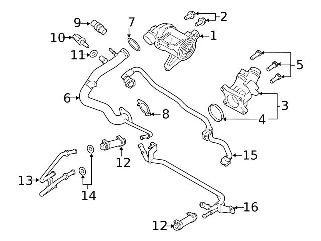 Genuine Volvo 31410031 Coolant Pipe - Volvo