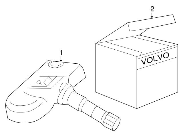Genuine Volvo 31414189 Tire Pressure Monitoring System Sensor Hardware ...