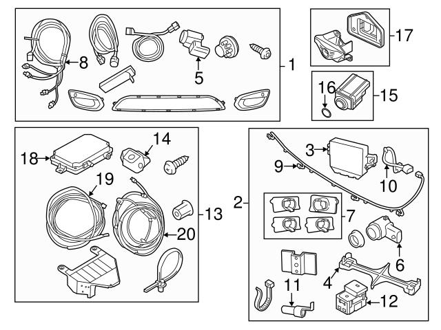 Genuine Volvo 31414652 Parking Aid Sensor; Rear - Volvo | 31316412 ...
